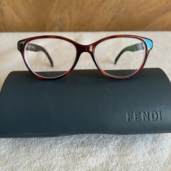 Fendi | Accessories | Fendi F25 Eyeglasses Frames 214 Brown Tortoise ...